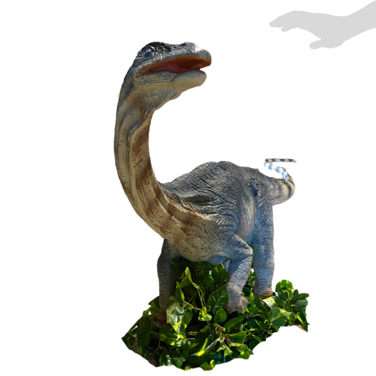 Diplodocus Statue - SG dino sculpture and jurassic props rental platform