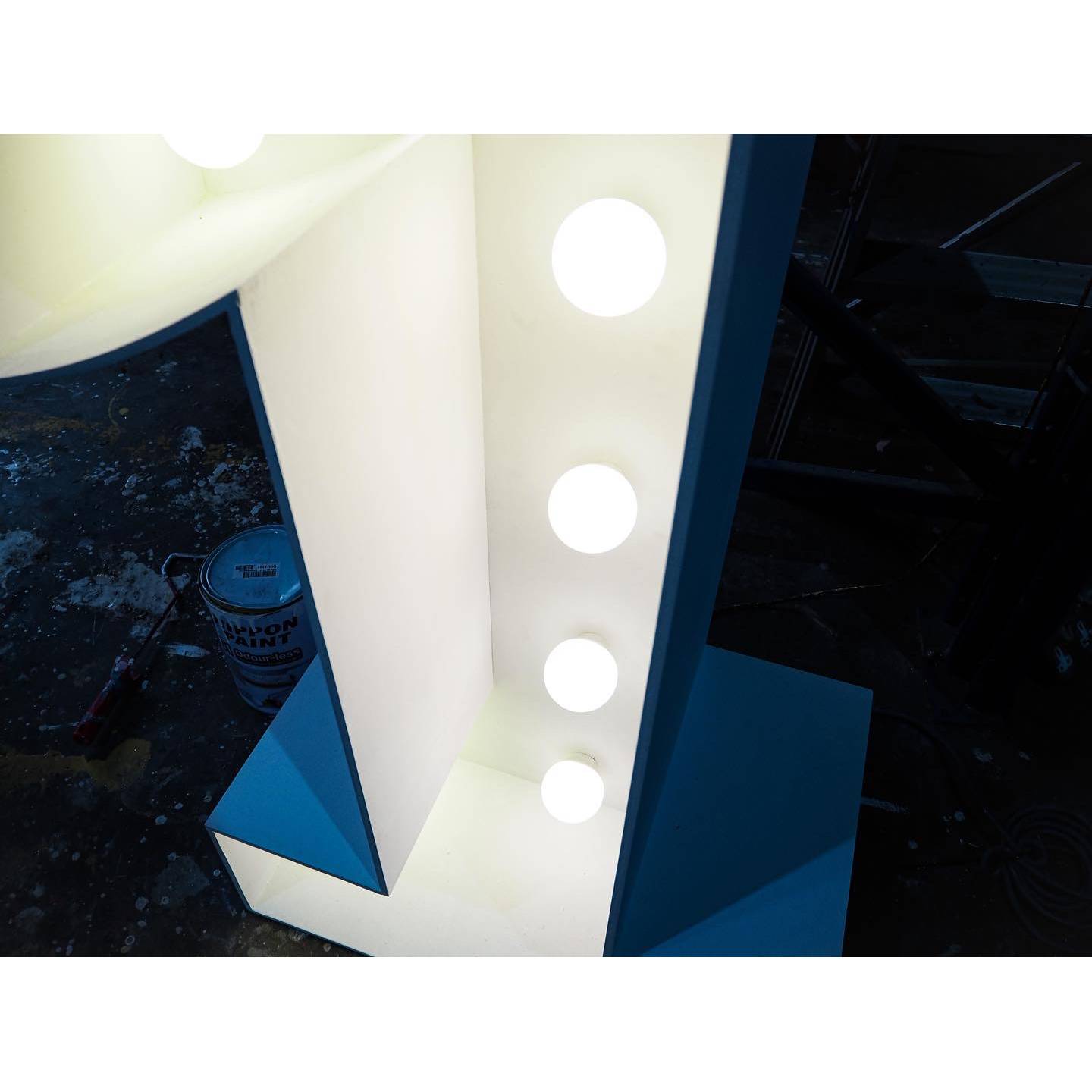 Giant Number 1 Marquee lighting
