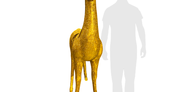 Shimmering Gold Reindeer - SG Largest Gold Christmas Decor Rental Platform