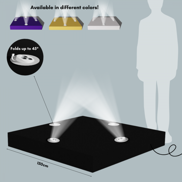 150cm Square Display Platform - Portable Stage Plaform and Stage Risers ...