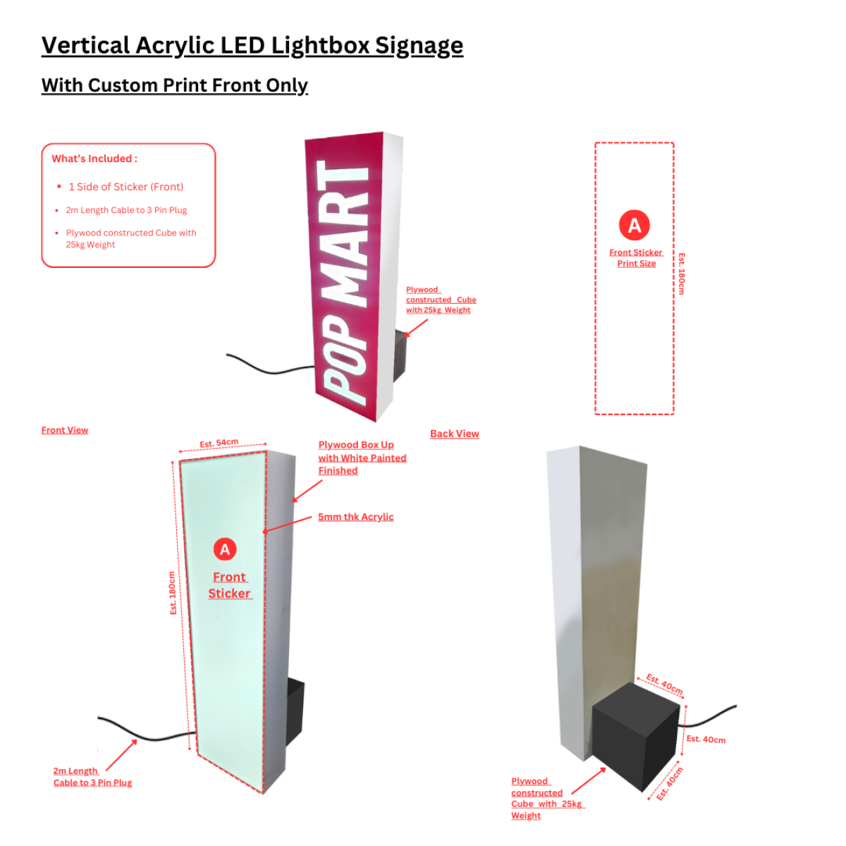 Advertising Lightbox with Custom Sticker Printing - SG's Largest Light ...