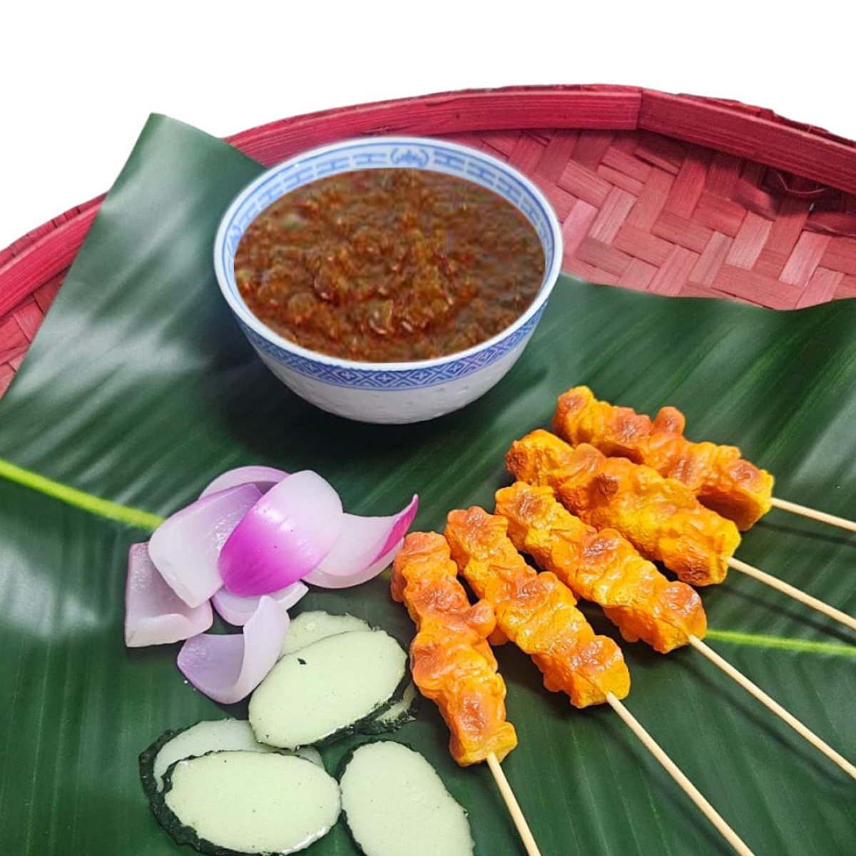 Asian Fake Food Satay Set - SG's Largest Fake Food Props Rental Platform