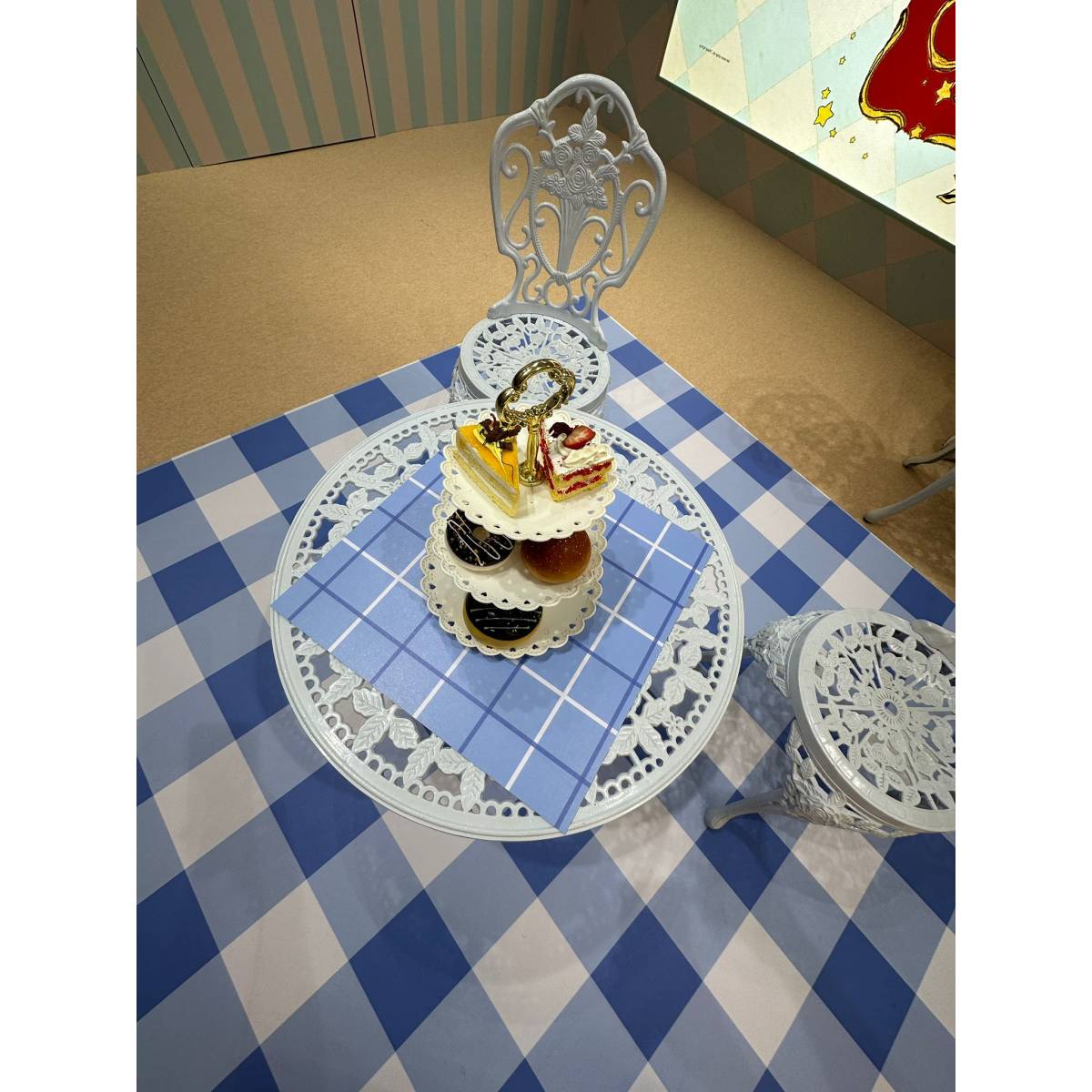 Assorted Artificial Bread and Pastry in a Rattan Basket & 3 tier French ...