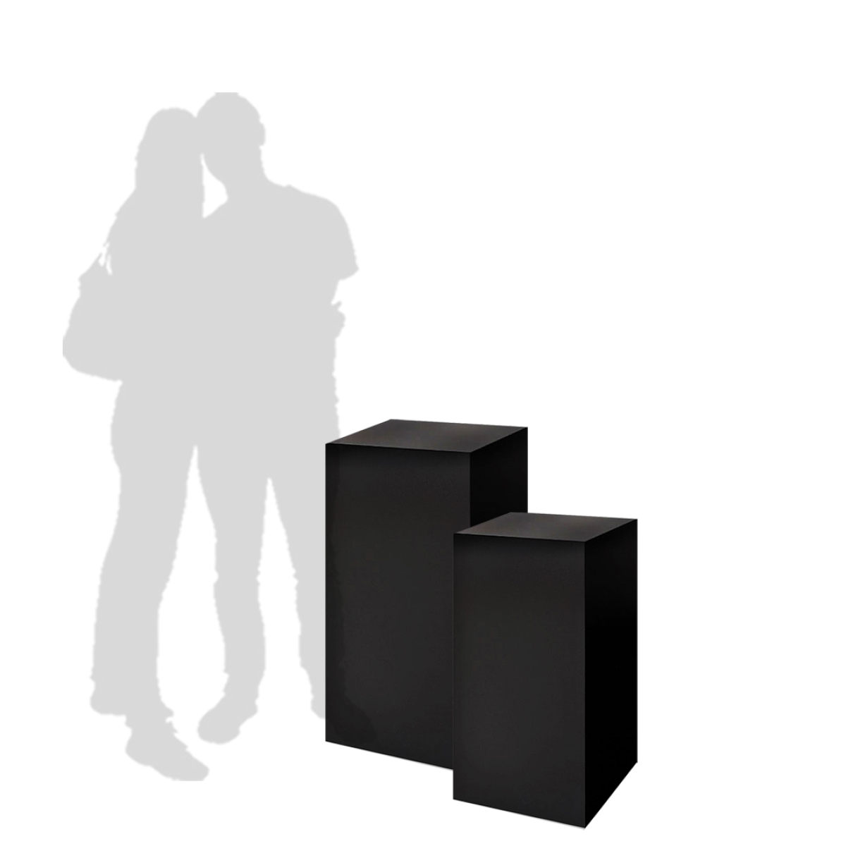 Black Pedestal & Plinth Display - Sg's Largest Store Display Cases and ...