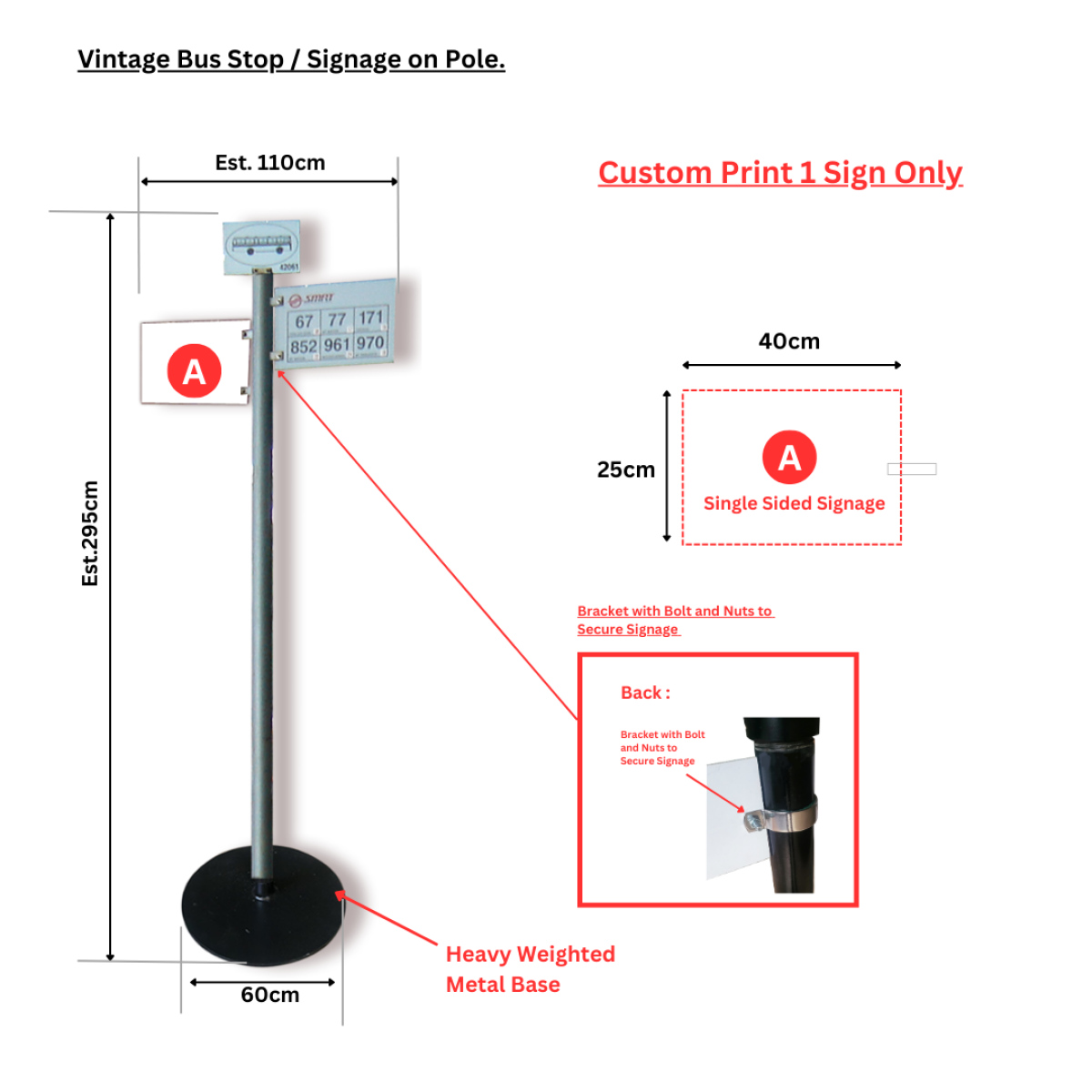 Bus Stop Signage - SG's Largest Sign Post Rental Platform