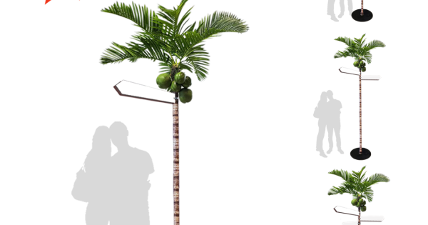 Coconut Tree with Pointed Signage ( SG Heritage Kampong Village ...