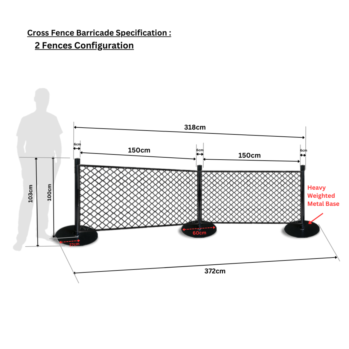 Cross Wire Barricades and Fences - SG's Largest Temporary Event fencing ...