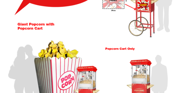 Customizable Popcorn Cart ( Carnival / Booth / Kiosk / Cart / Setup ...
