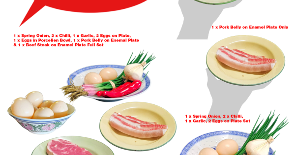 Fake Food Ingredient Display Set 6 - SG's Largest Artificial Food Props ...
