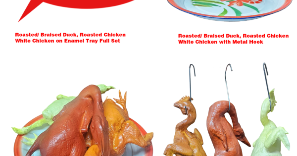 Fake Poultry on Enamel Tray Plate - SG's Largest Fake Food Props Rental ...