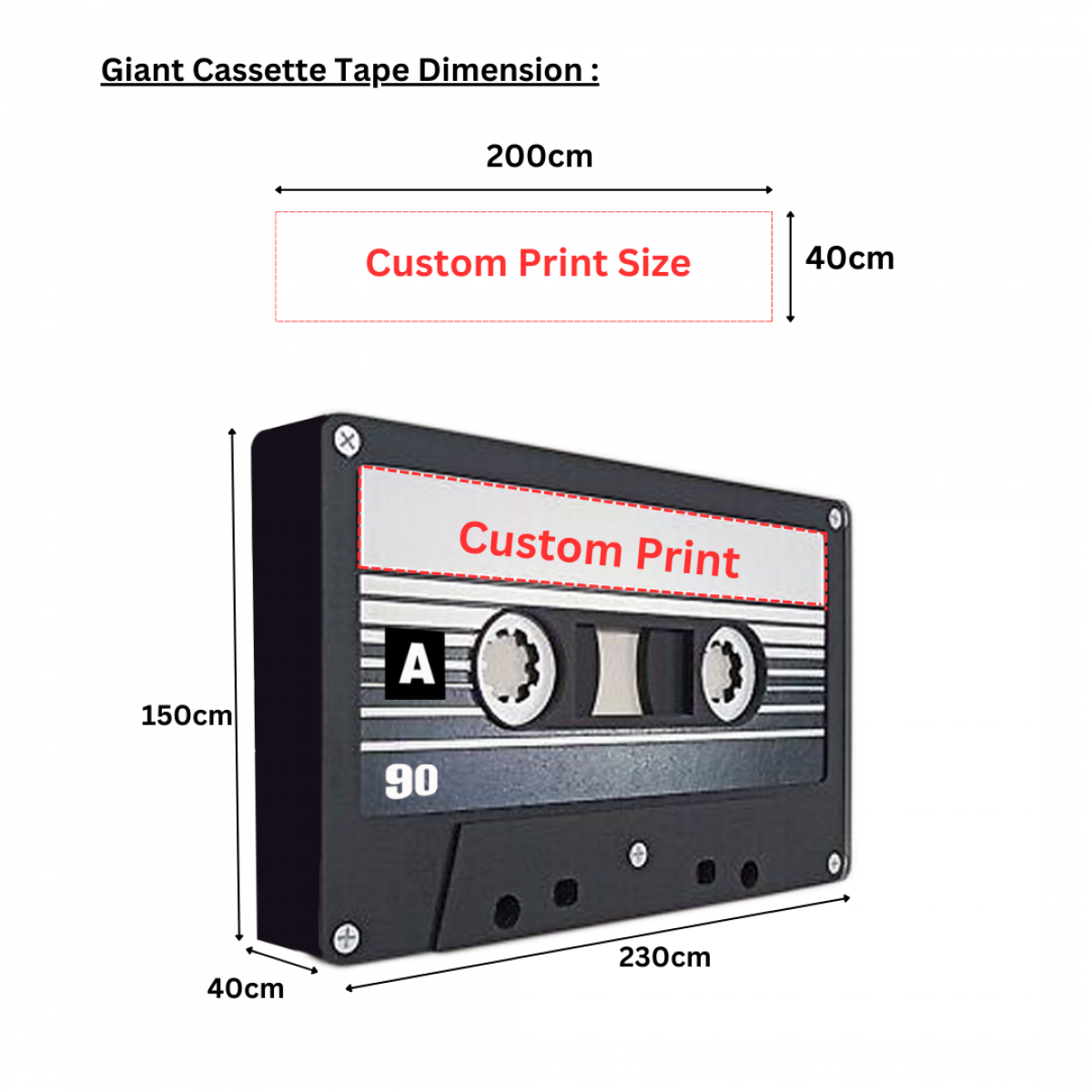 Giant Cassette Tape ( 70s, Disco Night, Old School, Retro, Nostalgic ...