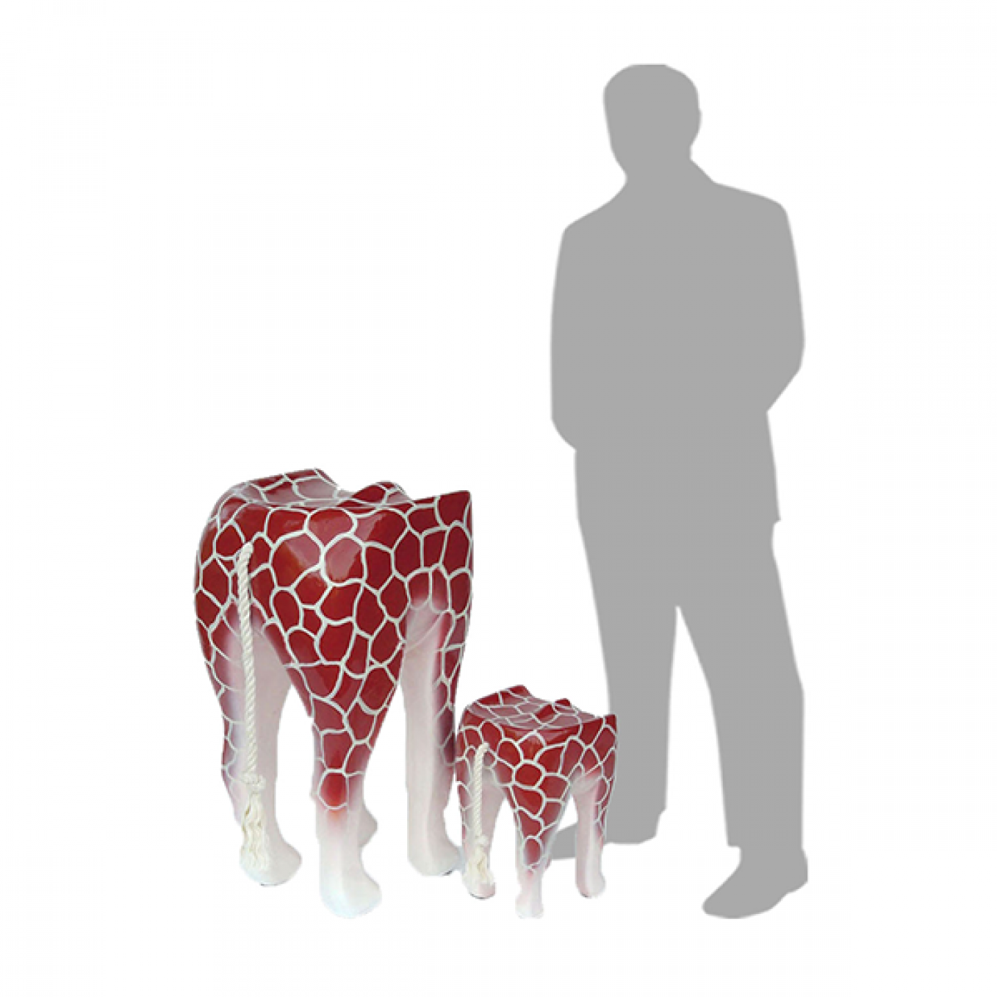 Giraffe Stool - SG's Largest Safari Decor and Outdoor Furniture Rental ...