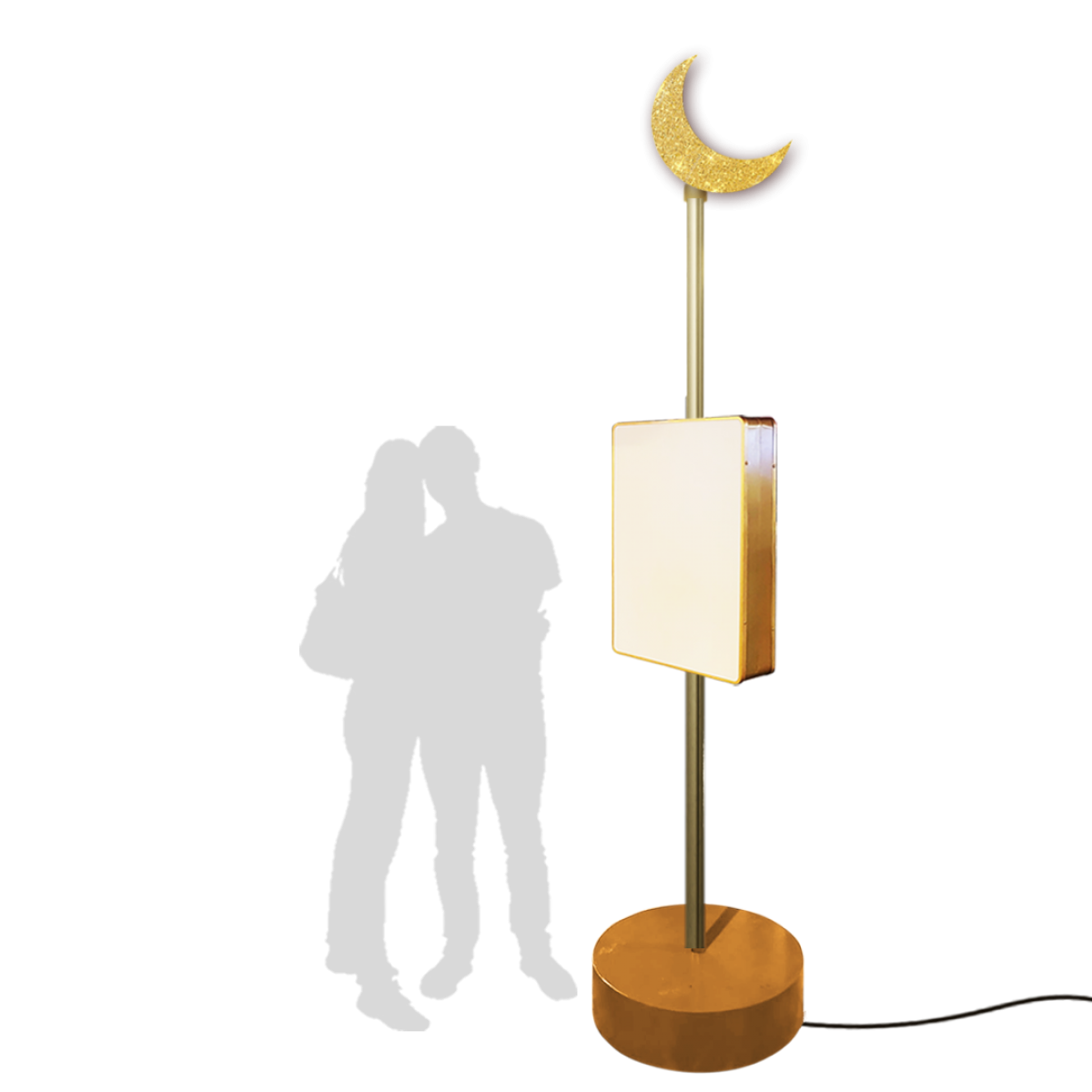Gold Crescent on Stand with lightbox - SG's Largest Event Signage and ...