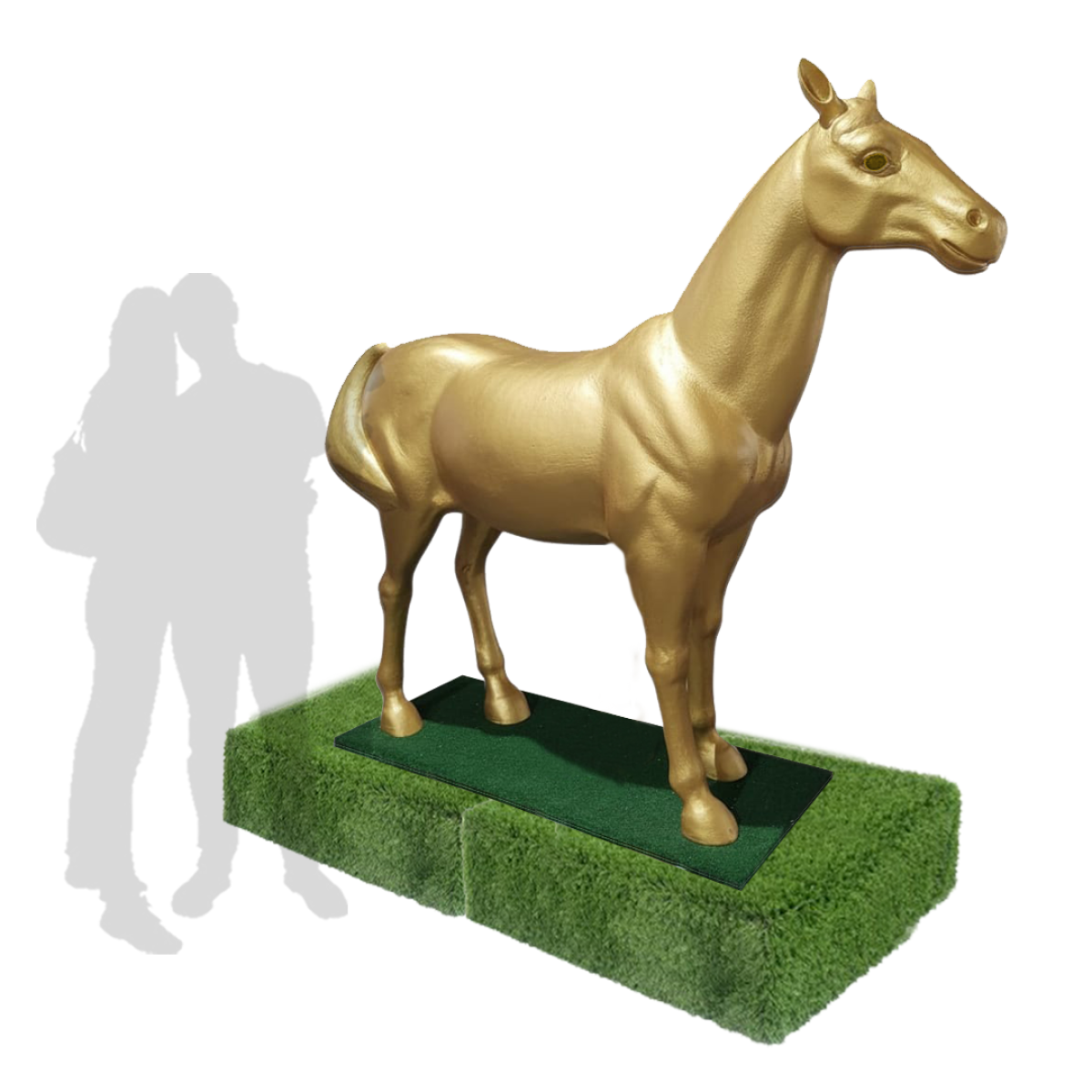 Golden Standing Horse Prop Rental Singapore | Prosperity Event Decor
