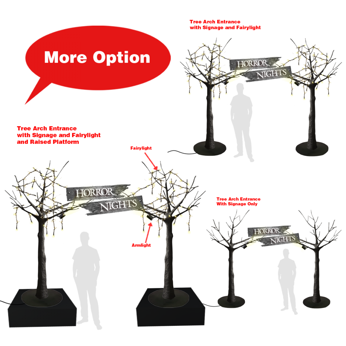 Halloween Bare Tree Arch - SG's Largest Halloween Event Arch Rental ...