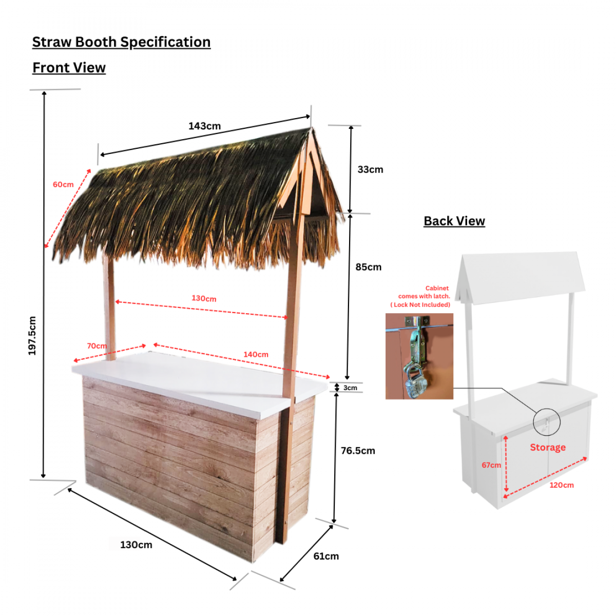 SG Largest Vintage Decor Rental Platform - Straw Kiosk
