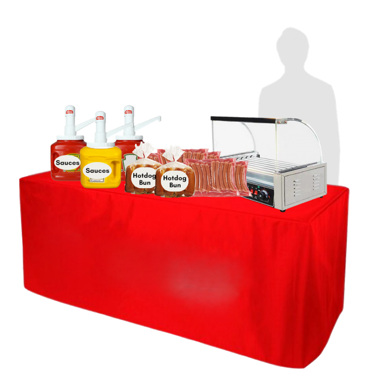 Hotdog Bun Station ( Carnival / Fun Fair / Booth / Kiosk / Cart / Setup ...