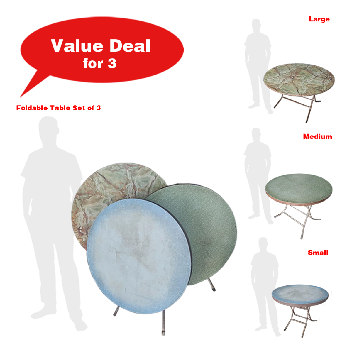 Kampung Dining Foldable Tables - SG's Largest Photoshoot Decor and ...