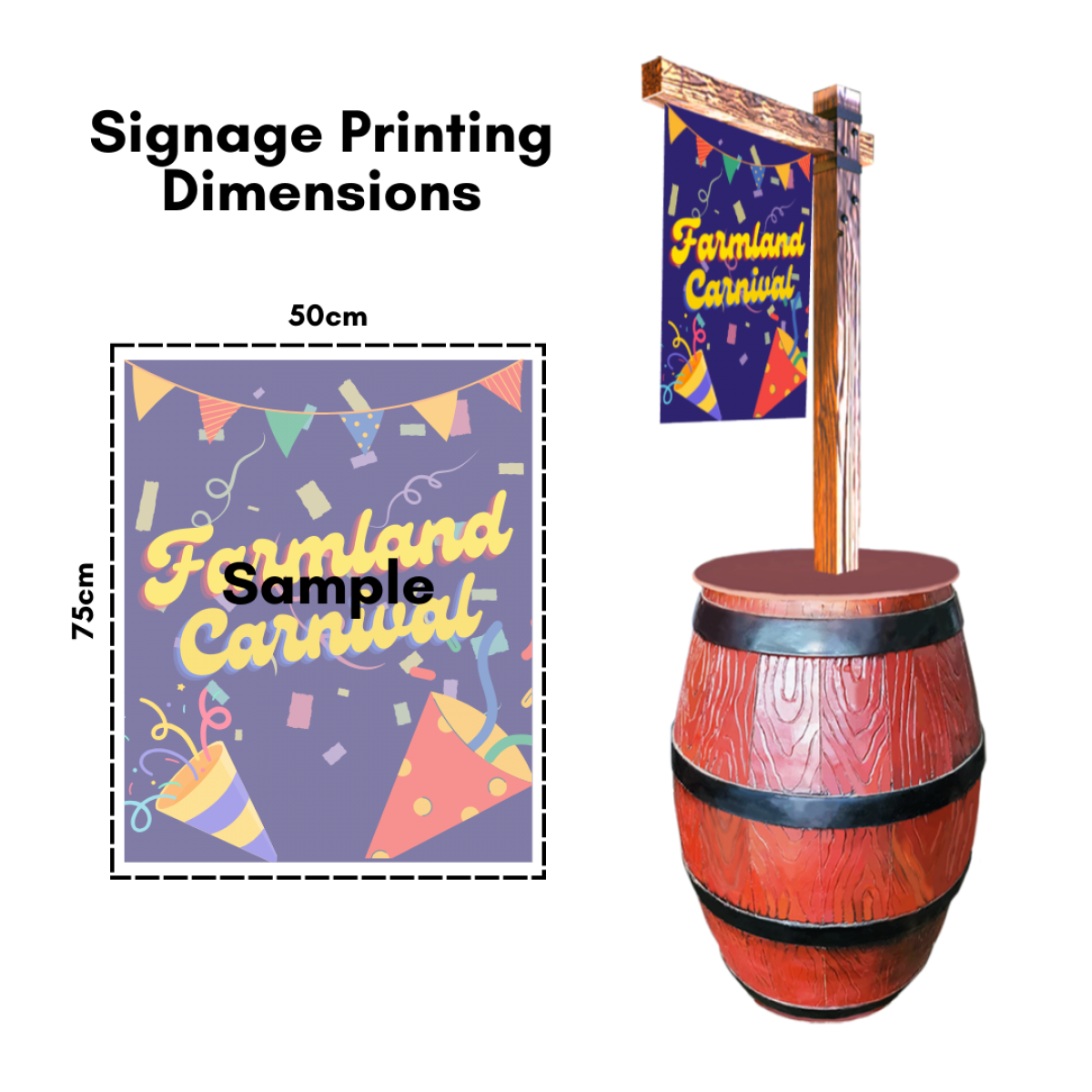 Dark Brown Barrel Table With Lights - SG's Largest Barrel Table Rental ...