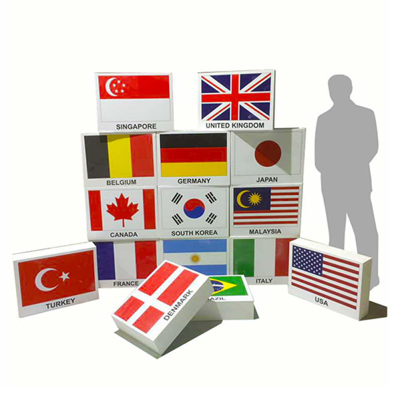 Giant Country Flag Erasers Set - Old School Flag Eraser Games SG Rental ...