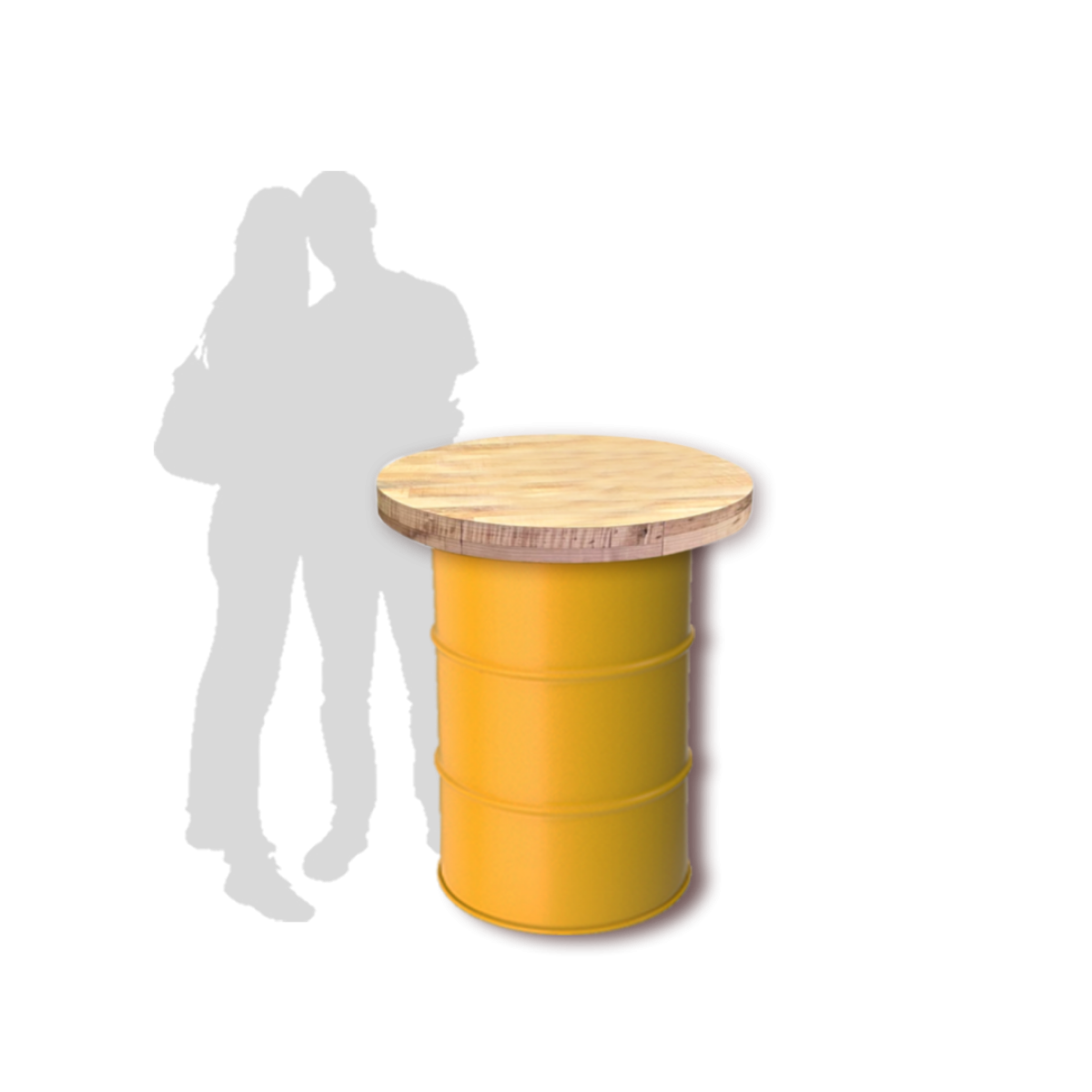 Metal Barrel with Table Top - SG's Largest Metal Barrel Rental Platform