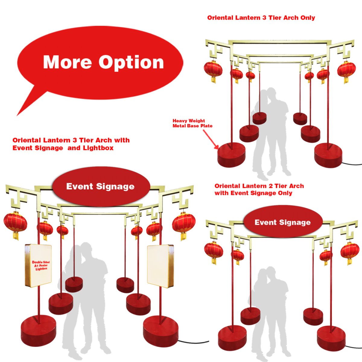 Oriental Lantern Multiple Tier Arch Tunnel Walk Way Entrance with Event ...