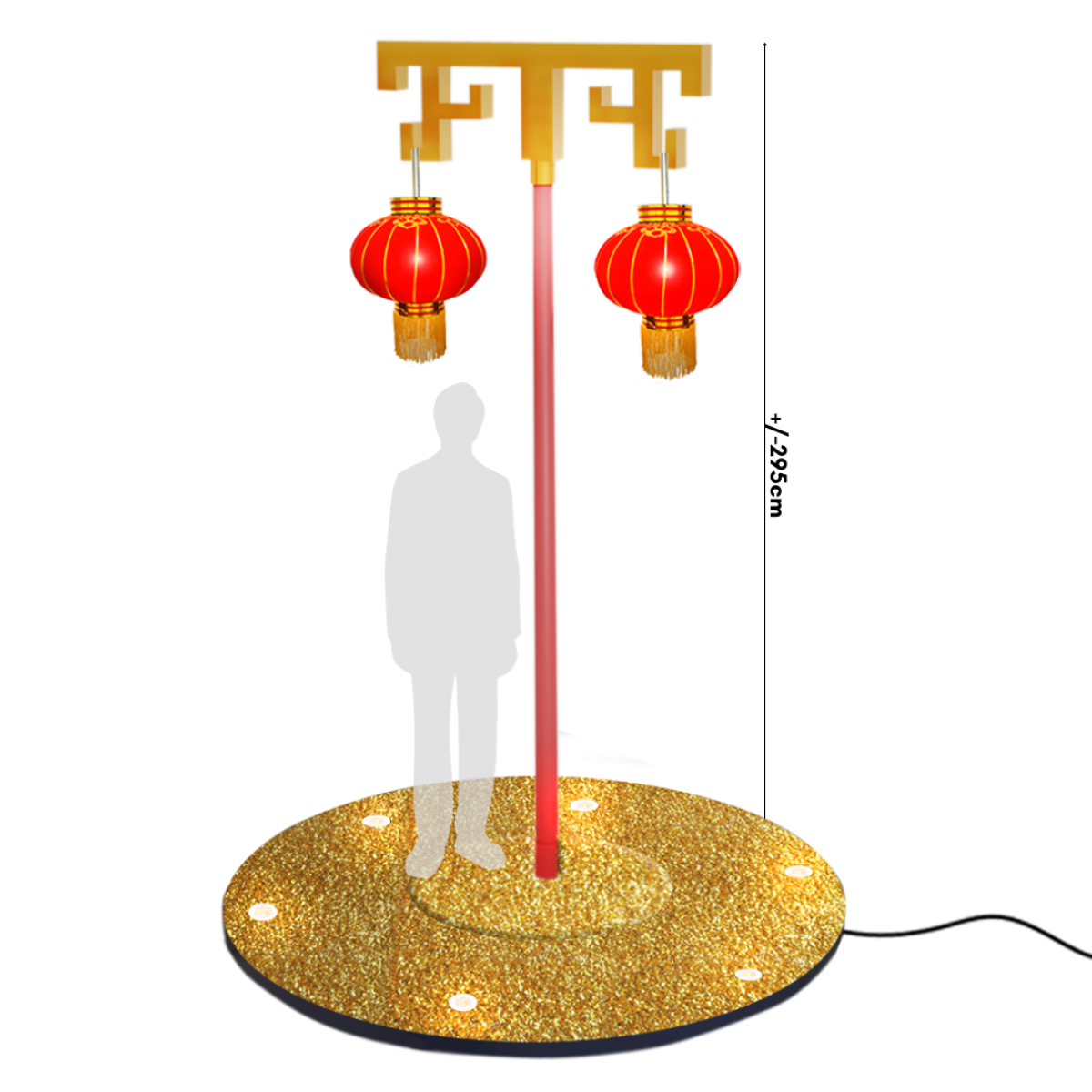 Oriental Lantern Pole Stand Photo Op Platform - SG's Oriental Event and ...