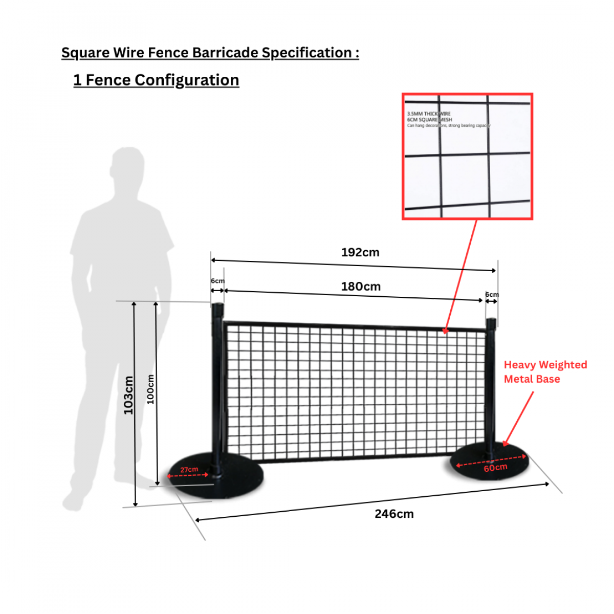 Horizontal Square Wire Barricades and Fences - SG's Largest Temporary ...