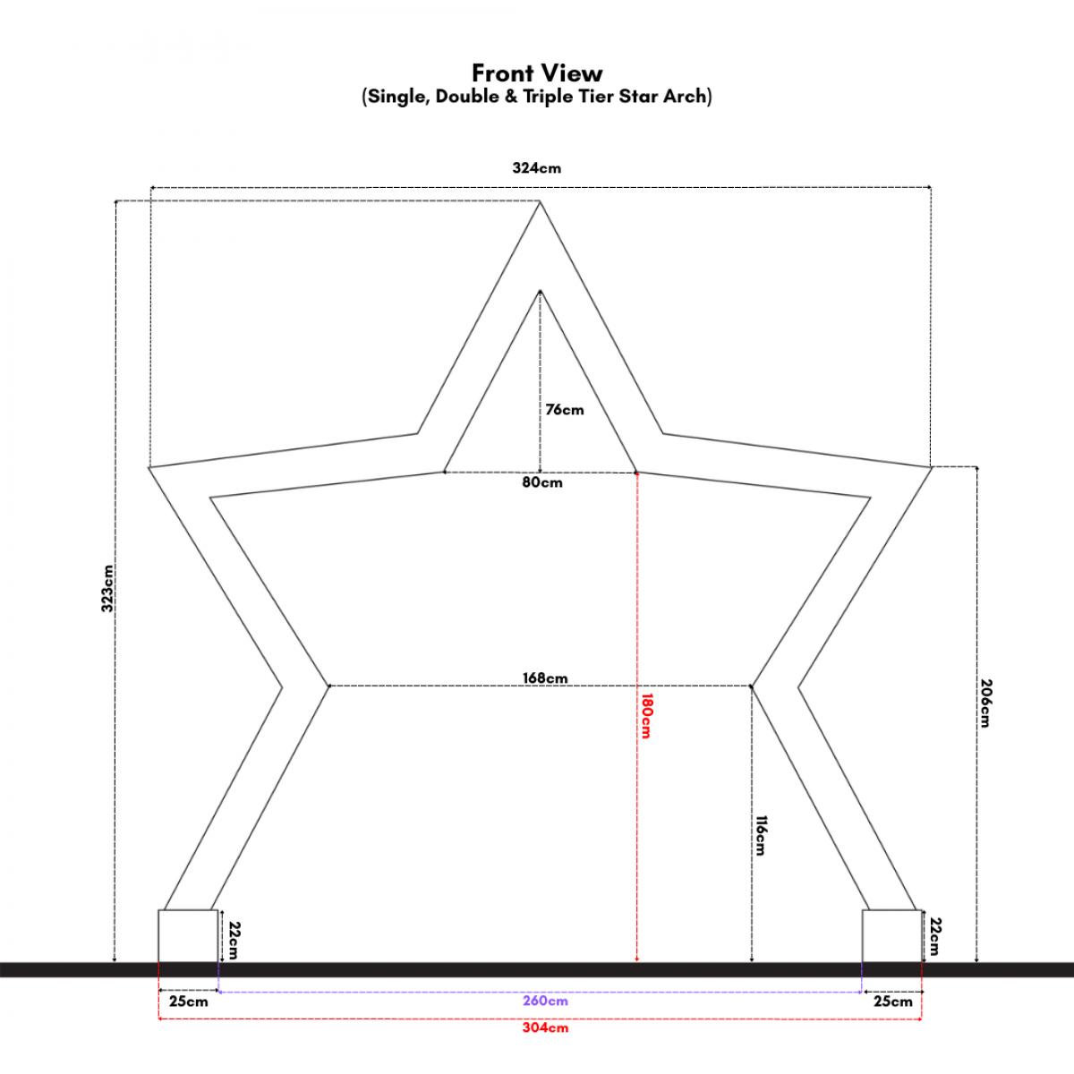 Triple Tier Star Arch - SG's Largest Event Archs, Ballroom Props D&D ...