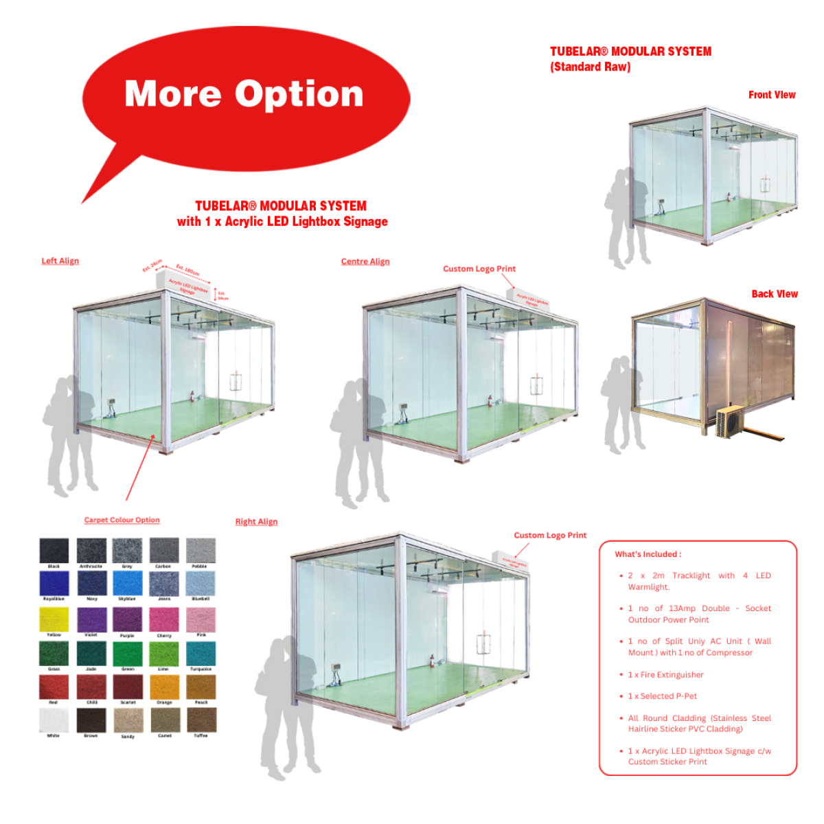 TUBELAR®️ MODULAR SYSTEM Mobile Glass Showroom/ Mobile Shop/ Option ...