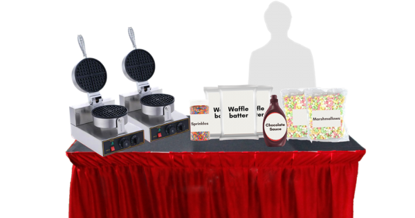 Waffle Live Food Station - SG's Yummiest Waffle Station For Rent