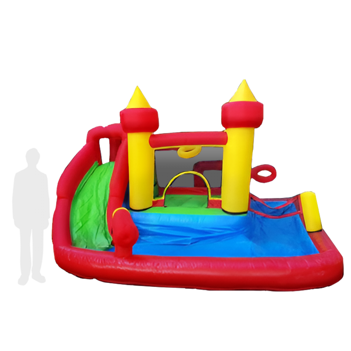 Water Slide Bouncy Castle ( Game, Carnival, Theme Park, Fun Fair, Beach ...