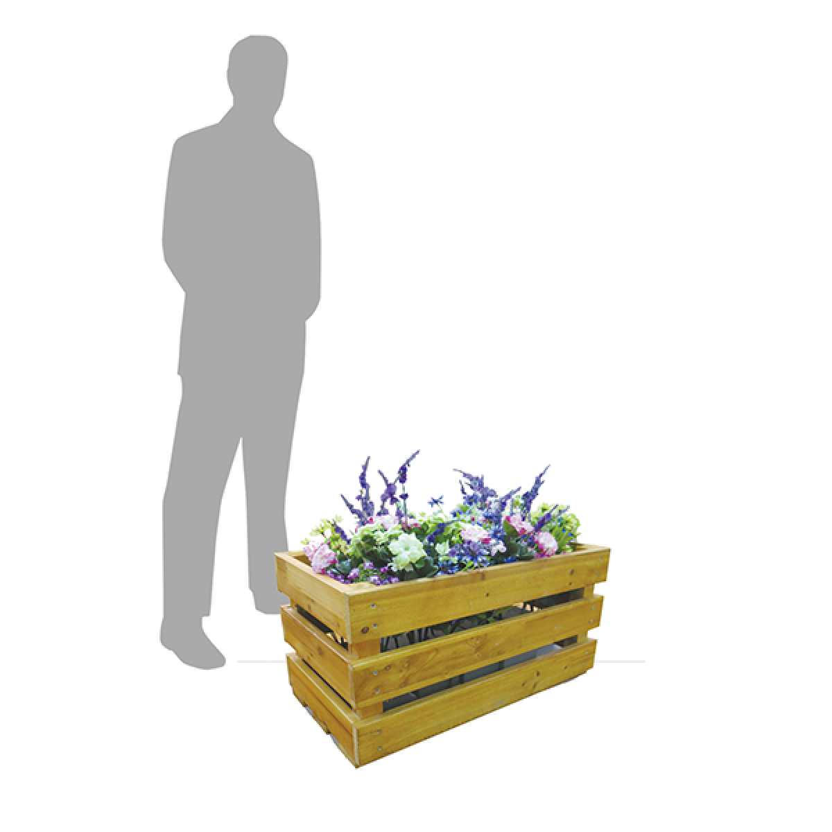 Wooden Crate with Flowers - SG Largest Outdoor Garden Props and Decor ...