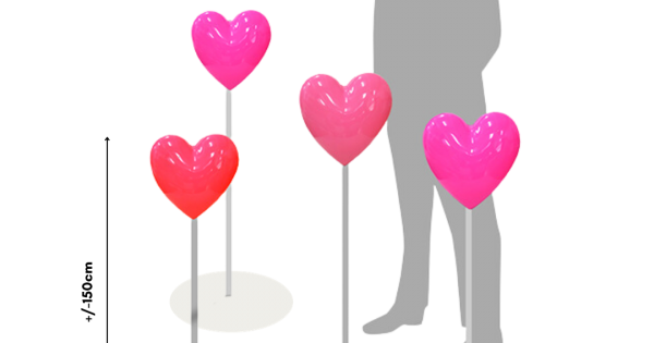 Heart Candy Stands (Set of 5) - SG's Largest Sweet Sculpture Decor and ...