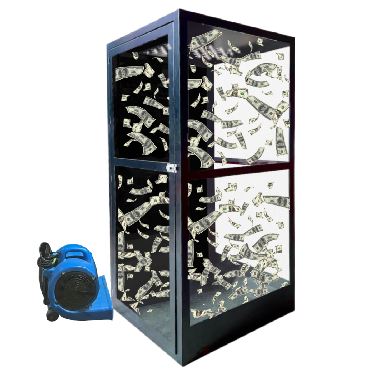 Cash Grab Booth - Rent Money Blowing Machine and cash grab booth rental
