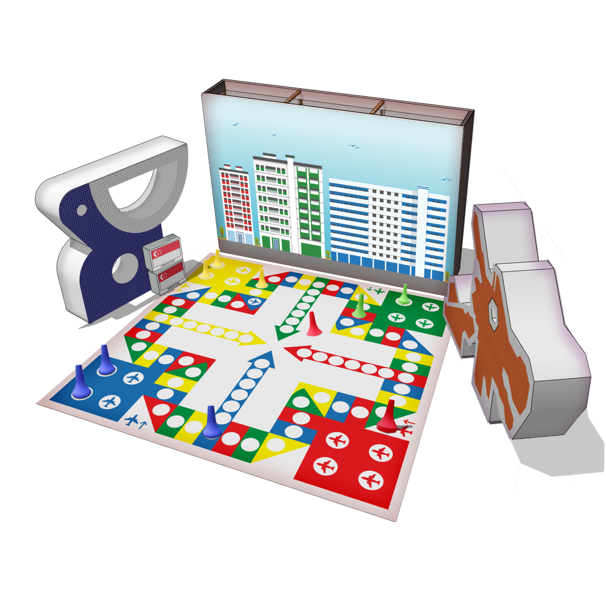 Giant Aeroplane Chess Game Setup - SG's Largest Oversized Board Games ...