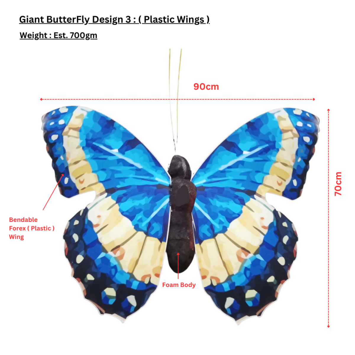 Giant Butterfly Props Rental | Garden & Fantasy Event Decor