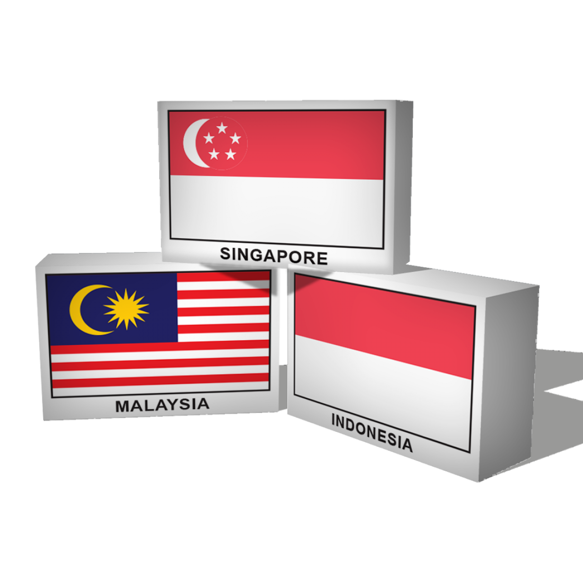 Giant Country Flag Erasers Set - Old School Flag Eraser Games SG Rental ...