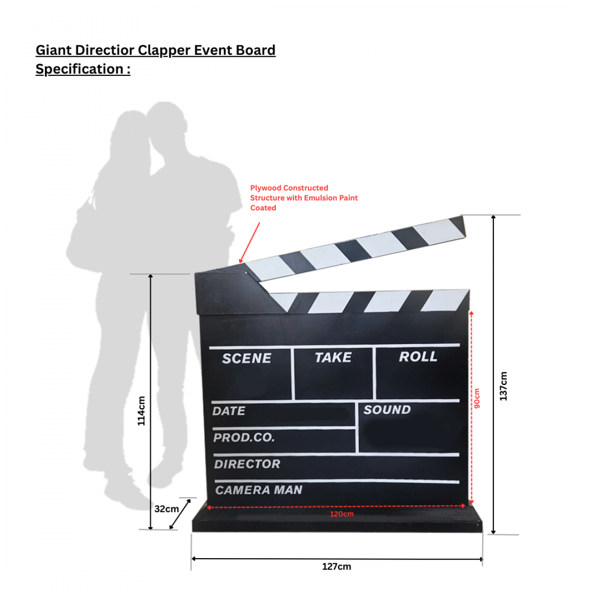 Giant Director Clapper Board - SG's Largest Hollywood and TV Film Props ...