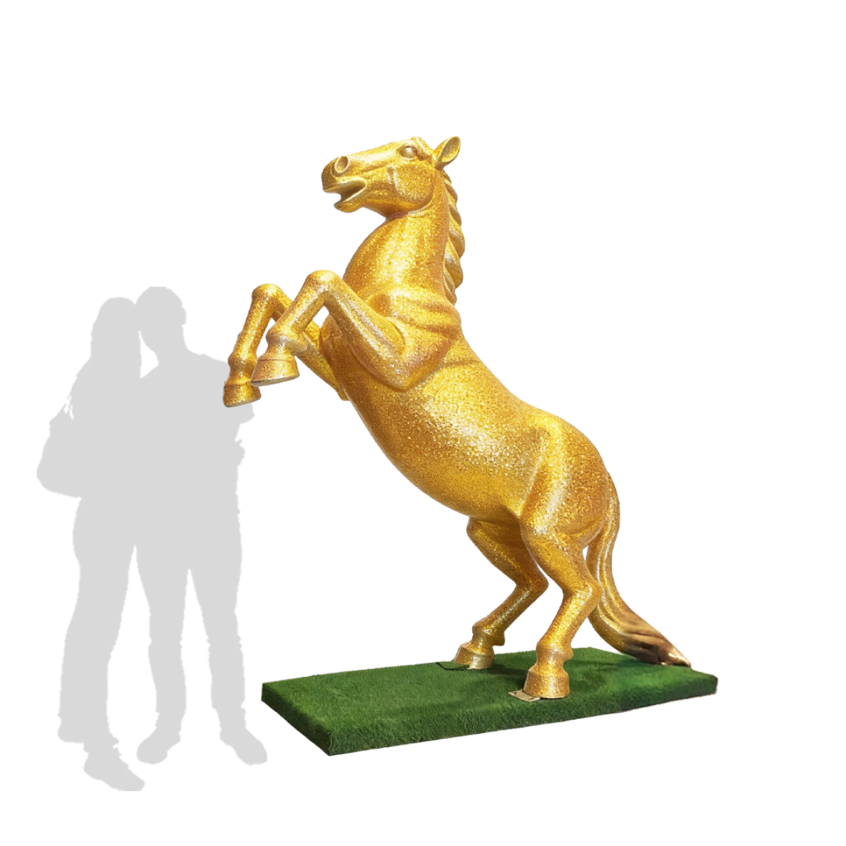 Gold Glitter Standing Horse Prop Rental Singapore | Prosperity Event Decor