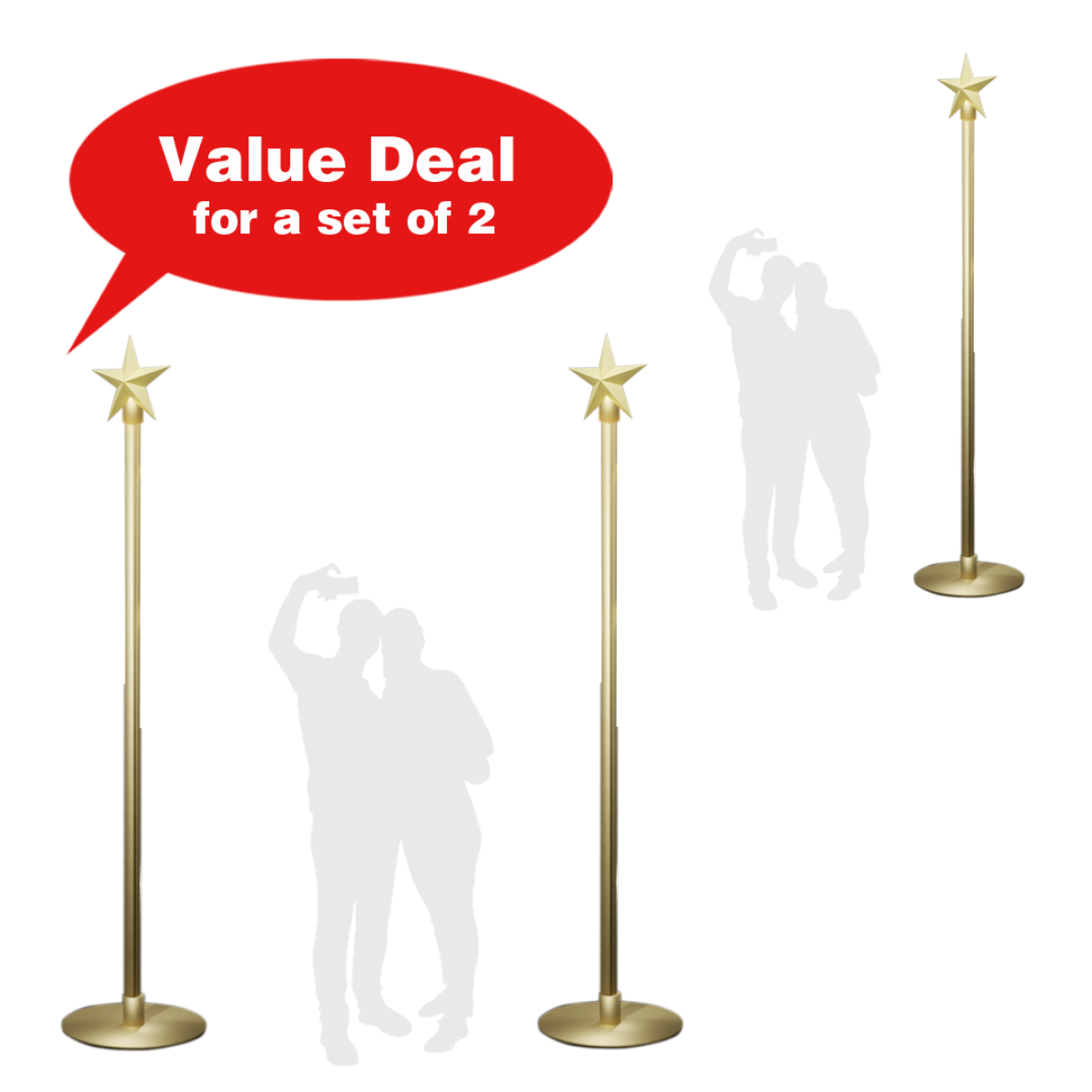 Gold Star Stand - SG's Largest Walkway Decor and Entrance Decor Rental ...