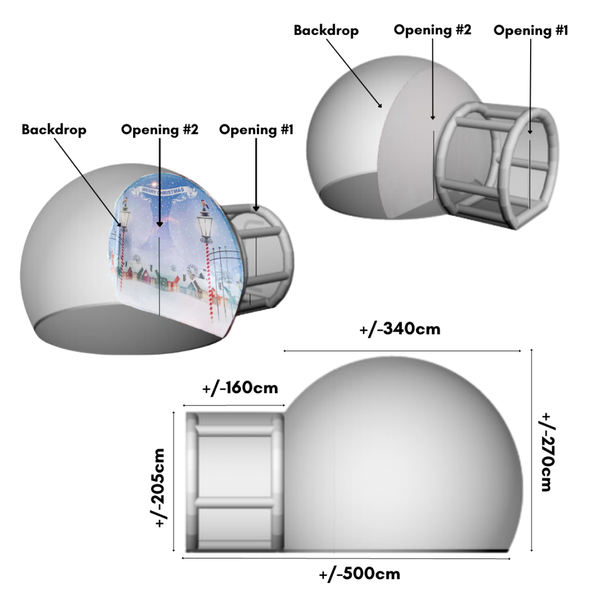 Giant Inflatable Snow Globe - SG's Largest Chrismas Inflatables and ...