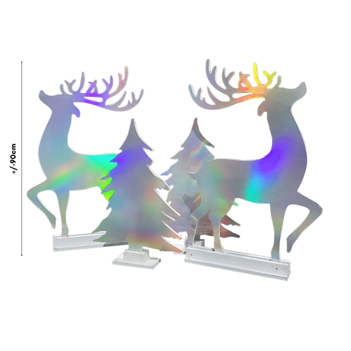 Iridescent Die Cut Reindeer & Christmas Tree - SG's Largest Christmas ...