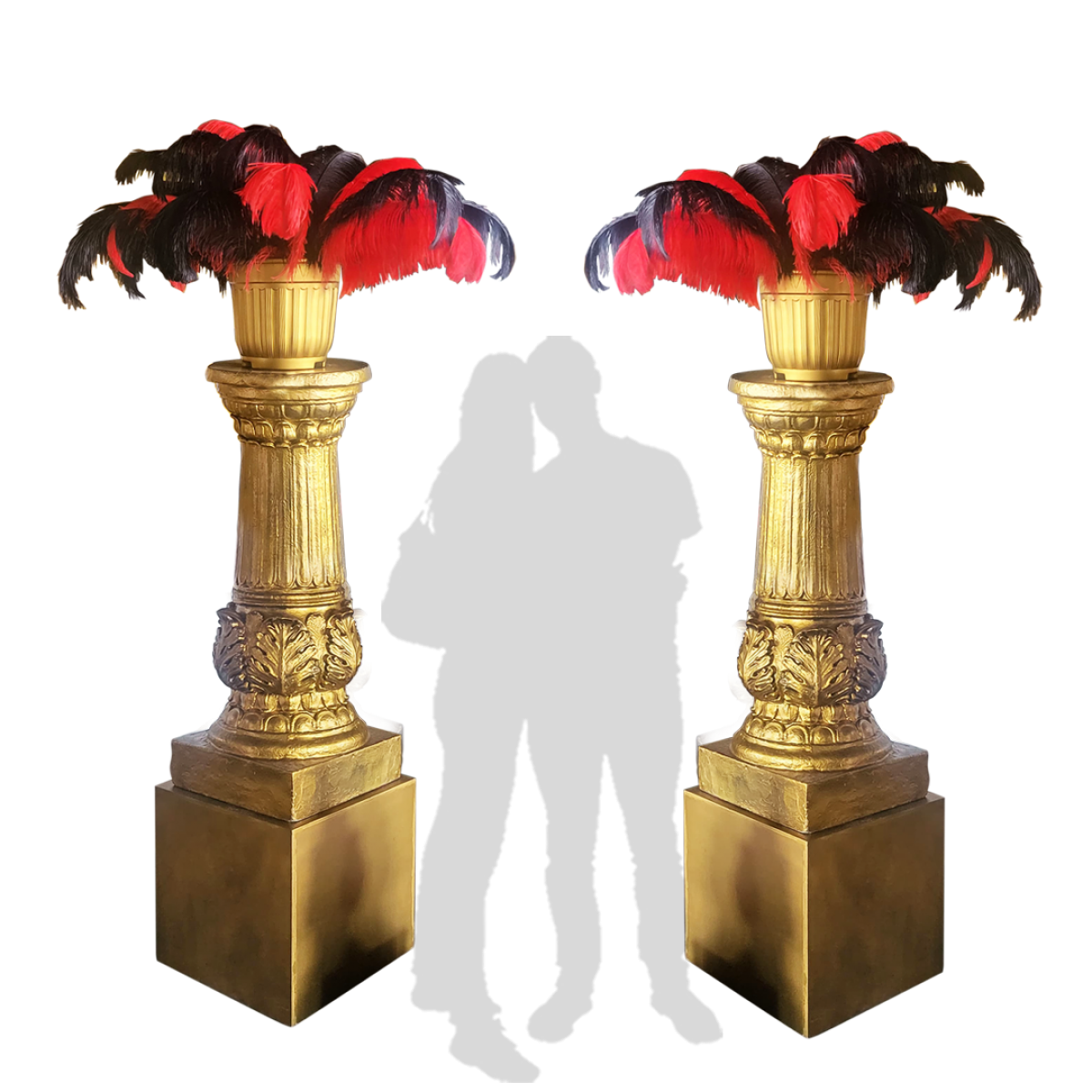 Leaf Motif Roman Columns - Rent Medieval Decoration and Roman Decoration