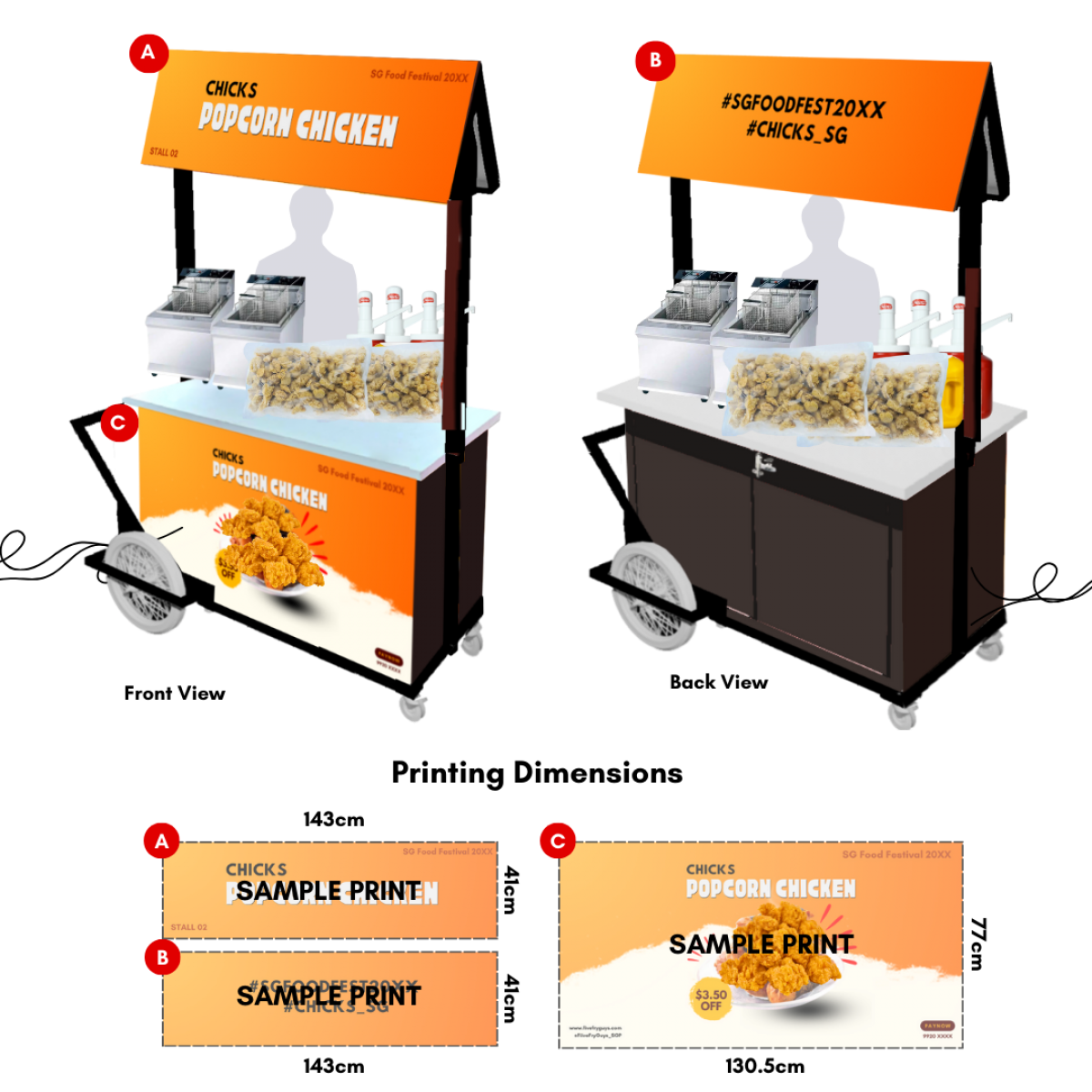 Popcorn Chicken Live Food Station - SG's Largest Fried Chicken Kiosk ...