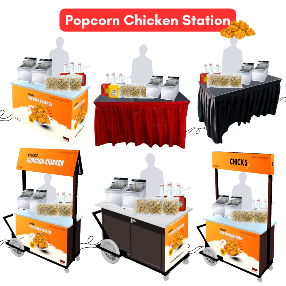 Popcorn Chicken Live Food Station - SG's Largest Fried Chicken Kiosk ...