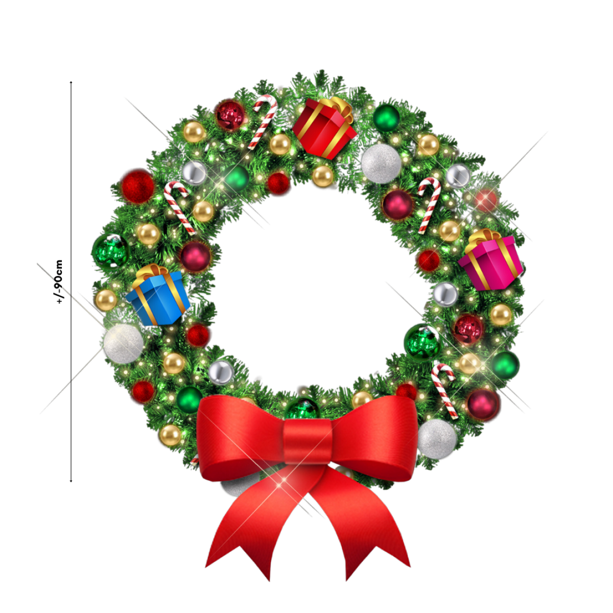 Present Boxes Christmas Wreath - Rent large outdoor christmas wreath ...