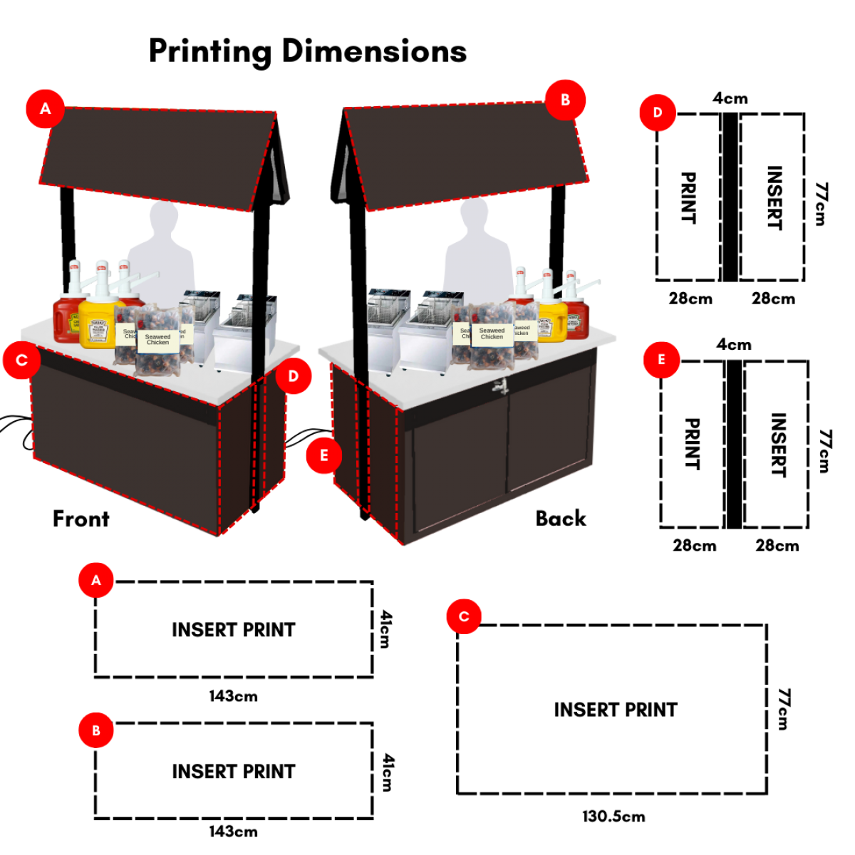 Seaweed Chicken Live Food Station with Custom Sticker Printing and ...