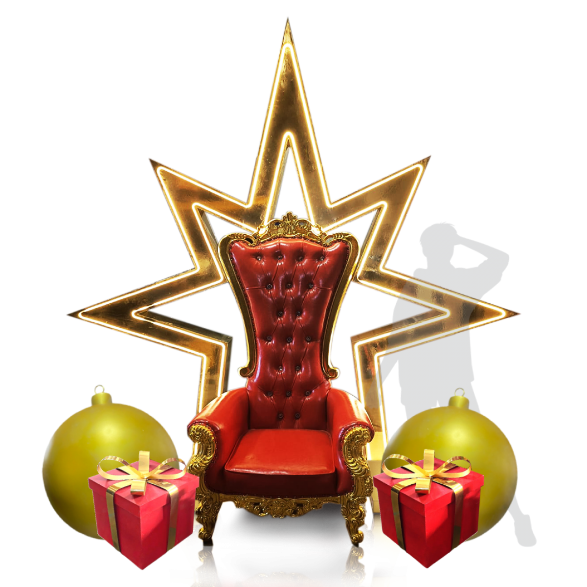 Throne Chair with Star Burst and Christmas Decor - SG's Largest Photo ...
