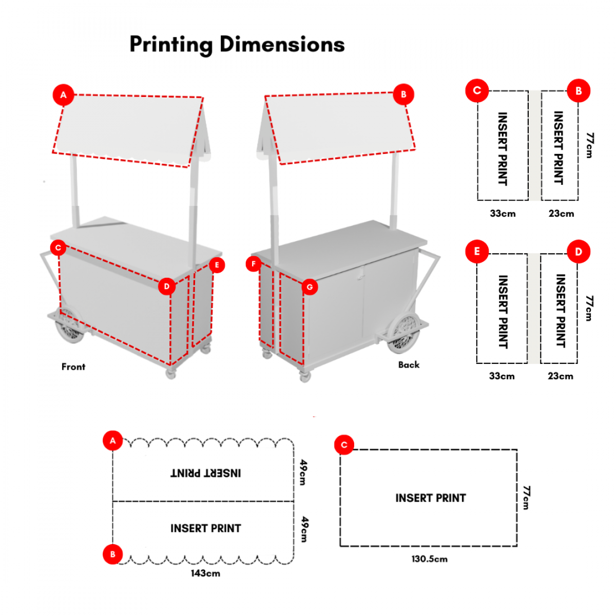 Customizable Print Push Cart - SG's Largest Push Cart Rental Platform